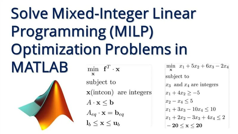 Solve Mixed-Integer Linear Programming (MILP) Optimization Problems in Matlab - Yandex Video ...