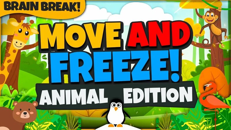Move and Freeze - Animal Edition! | Brain Break | Freeze Dance Games ...