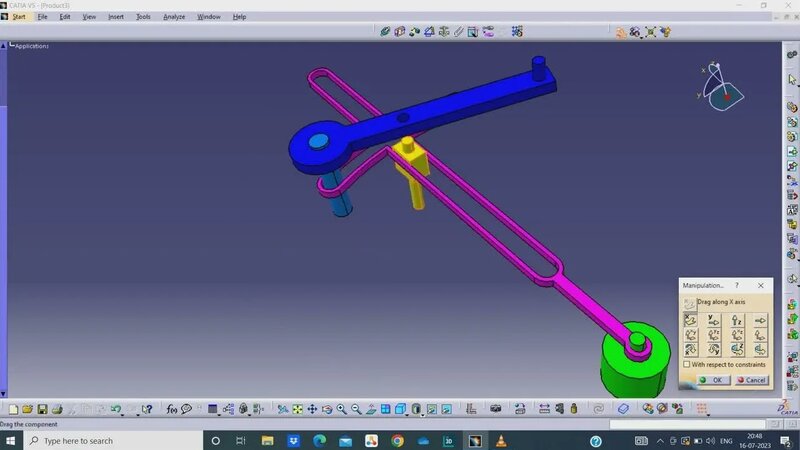 "Mastering the Catia V5 Assembly: Quick Return Mechanism Tutorial"@Free_cad_tutorial #catia ...
