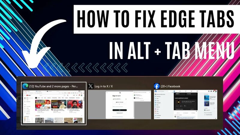 How To Fix Microsoft Edge Tabs showing IN Alt+Tab Menu IN Windows 10 - Yandex Video aramada ...