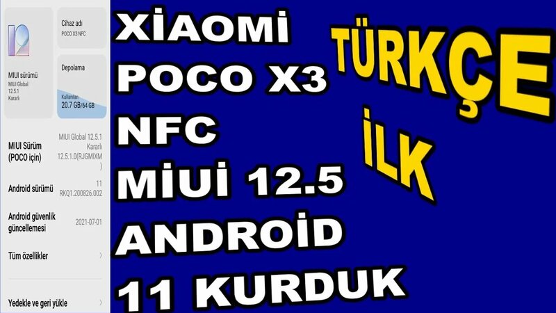 POCO X3 NFC MİUİ 12.5 güncelleme rom kurma ve ANDROİD 11 TR İLK (GÜNCELLEME ROM KURMA)mıuı ...