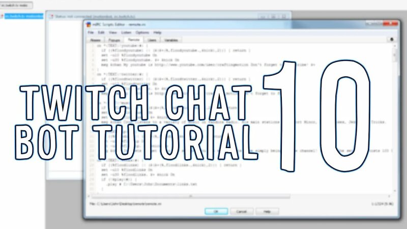 mIRC - How to make a Twitch Chat Bot #10 - Advanced Scripts - Timed Announcer Part 1
