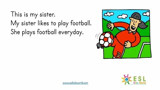 My Family Stories for Kids in English Present Simple Story