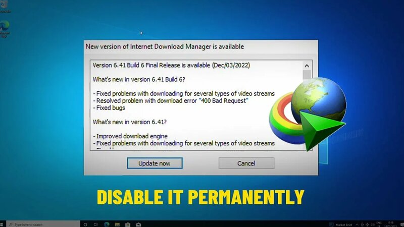 Disable Automatic Update Notification IDM | How To Stop automatic update Internet Download ...