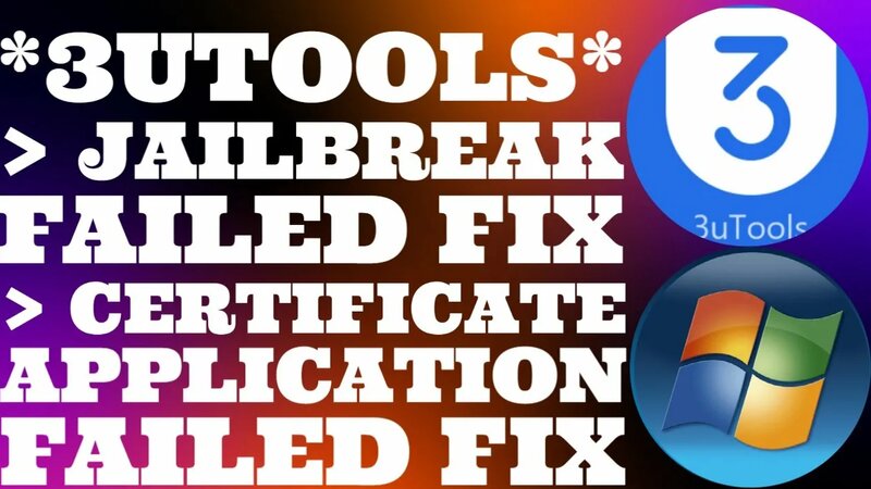 Fix 3utools jailbreak failed 2025 | Fix certificate application failed 3utools | JB iOS 9.3.5/10 ...