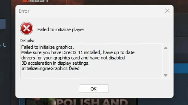How to fix 'Failed to Initialize Player' Error in Rust (Quick solutions) - Yandex Video aramada ...