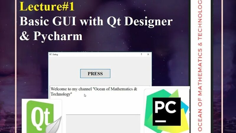 Basic GUI in Qt Designer with Push Button & Text Browser 1.1| Qt Designer with Pycharm ...