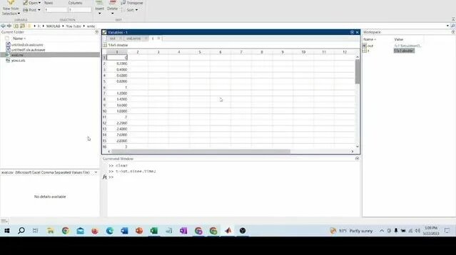 Simulink data to Matlab workspace variable and then export to xls, xlsx or csv file. - Смотреть ...