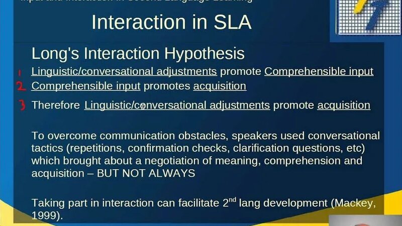 Second Language Acquisition: Input Interaction Output (Theories) - Yandex Video aramada ...