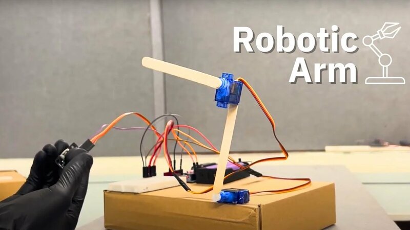 DIY AutoArm: Interactive Robotic Arm using Arduino UNO, Servo Motors & Joystick I Robo Army ...