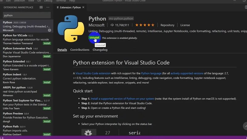 Python - Setup Visual Studio Code with Anaconda - Смотреть онлайн в поиске Яндекса по Видео