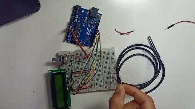 How to use Ds18b20 sensor with Arduino Uno and LCD display - Смотреть онлайн в поиске Яндекса по ...