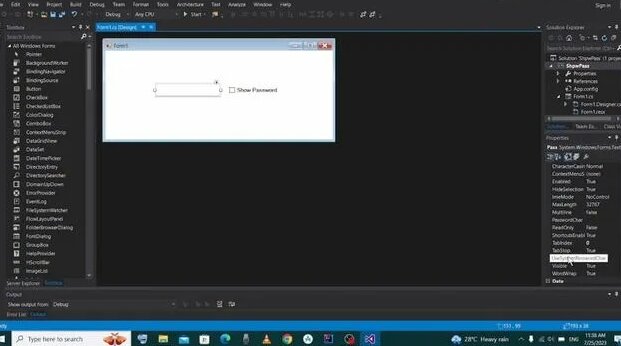 How to make Show Password Checkbox using C# windows form application using Visual Studio ...