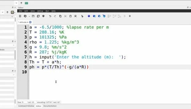 Code using GNU Octave | International Standard Atmosphere - Смотреть онлайн в поиске Яндекса по ...