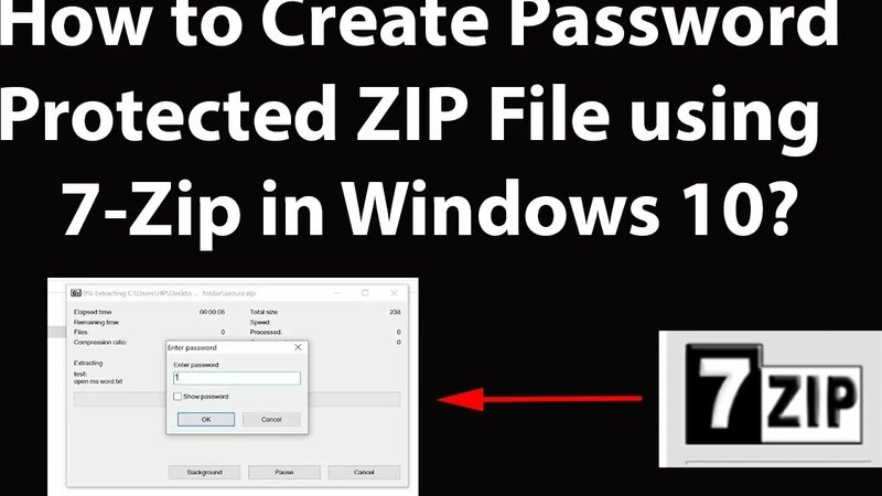 How to Create Password Protected ZIP File using 7-Zip in Windows 10? - Yandex Video aramada ...