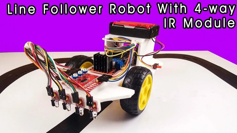 How to make an Arduino LINE Follower Robot | DIY Arduino LINE Follower Robot Tutorial [Code ...
