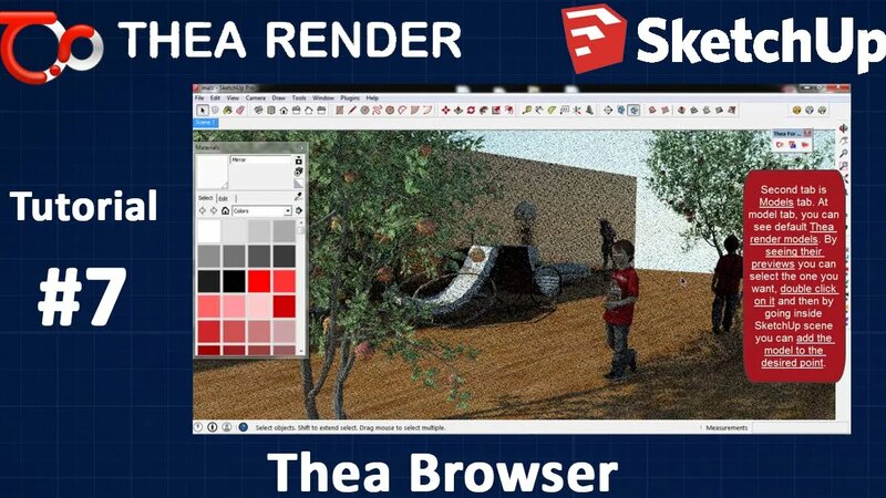 Thea Render for SketchUp --- Thea Material Browser --- Tutorial #7 - Yandex Video aramada ...