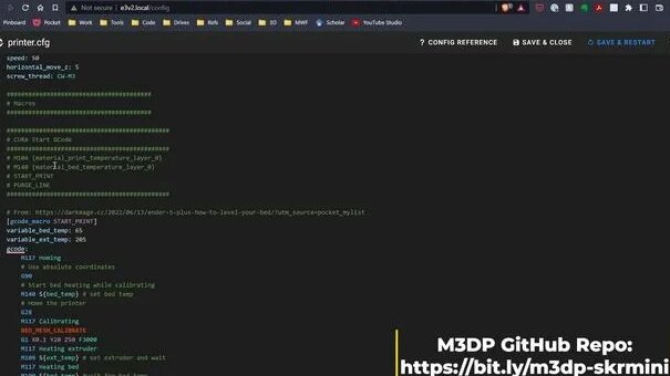 My Complete Ender 3 v2 Klipper Profile using a BTT SKR mini e3 v3 with a BL Touch or Ezabl Pro ...