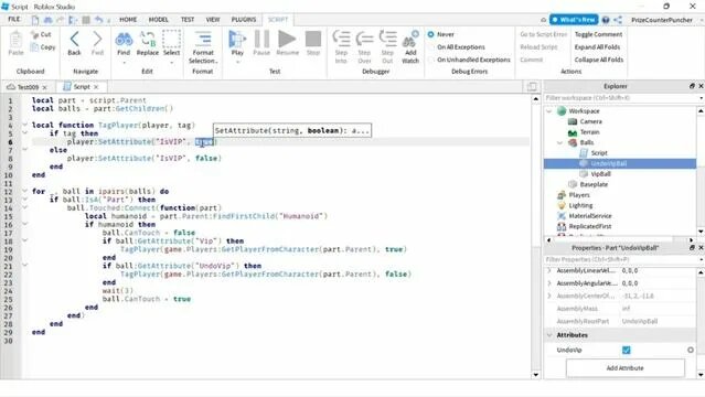 Scripting SetAttribute, GetAttribute, Delete Attribute (Roblox Studio Beginners Series) (B019 ...