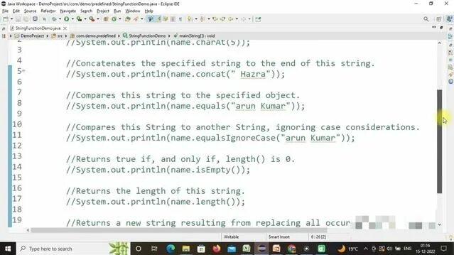 15 Most Important Predefined String Methods in JAVA with Proper Demostration | Class#55 ...