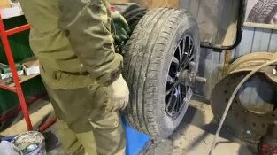 На лето колесные диски KK Кс736 на Mitsubishi Outlander 3 чёрный алмаз ...