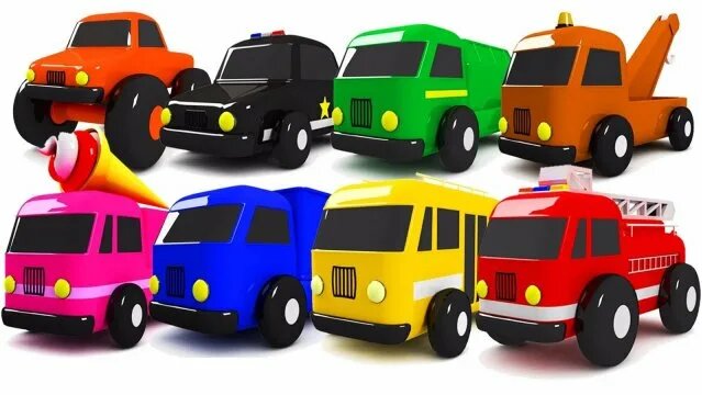 Цветные машинки, мультики для детей, изучаем цвета, мультфильмы с ...