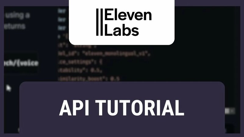 How To Use Eleven Labs API - Смотреть онлайн в поиске Яндекса по Видео