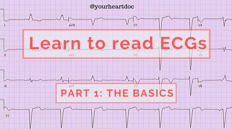 How to read an ECG / EKG Part 1. The Basics of understanding an electrocardiogram. - Смотреть ...