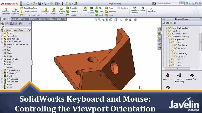 SolidWorks Tutorial: Keyboard and Mouse - Controlling the Viewport Orientation - Yandex Video ...