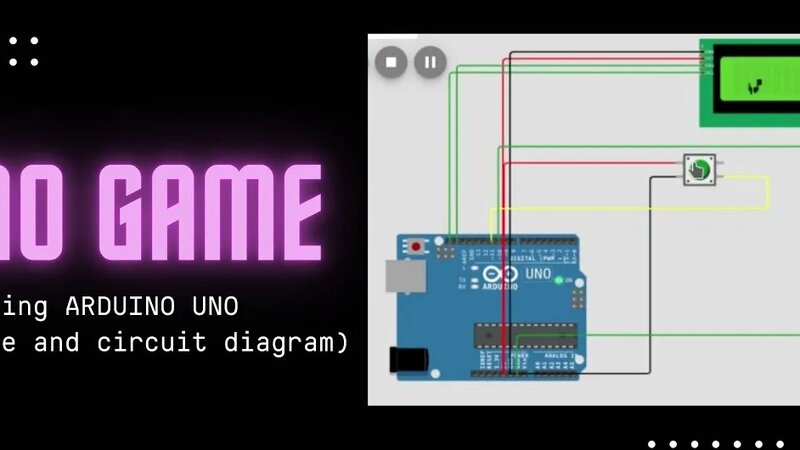 Chrome Dinosaur game using Arduino UNO | Arduino UNO Dino game with circuit diagram and code ...