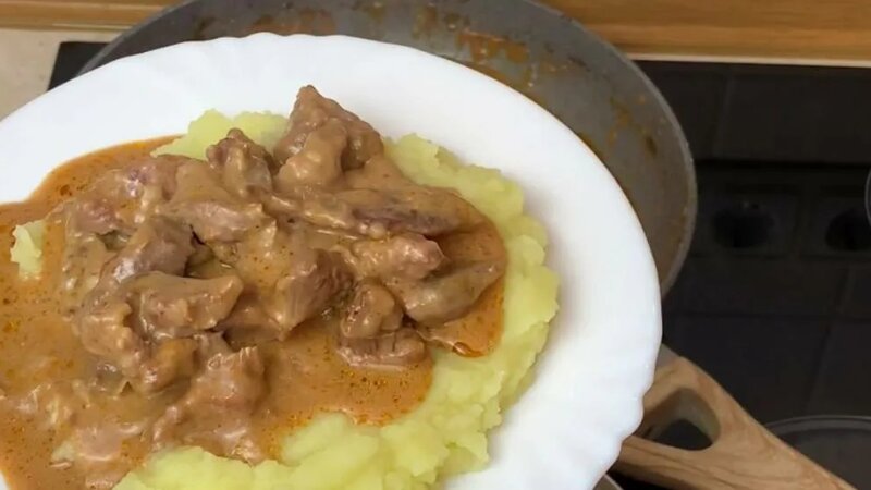 Бефстроганов из говядины Самый вкусный и простой рецепт Мяса