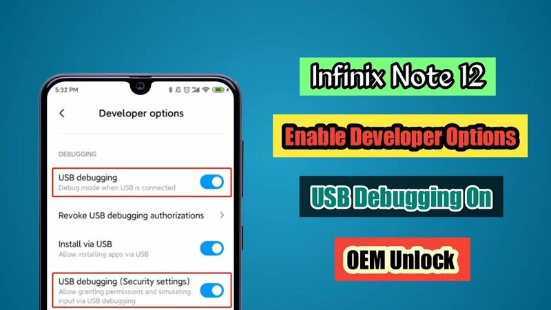 Infinix Note 12 Developer Options | USB Debugging On | Oem Unlocking developer options ...