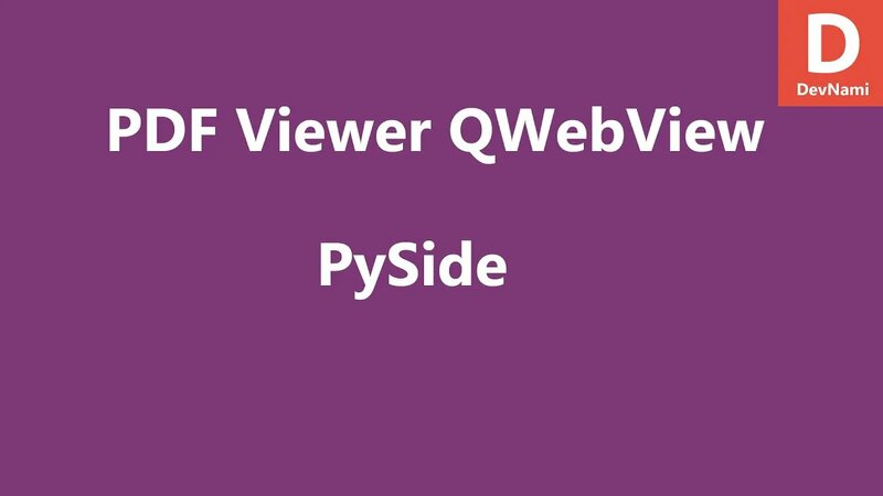 PySide PDF Viewer QWebView