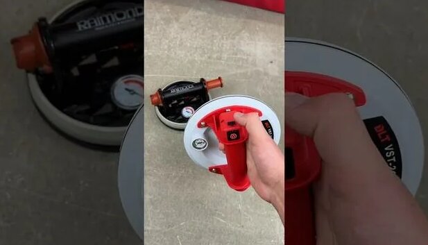 Присоска DLT VST-200 для рельефной плитки с АВТО подкачкой и белой резиной сравнение с Raimondi ...