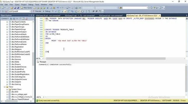 DDL Trigger in SQL, how to create DDL trigger in SQL server - Смотреть онлайн в поиске Яндекса ...