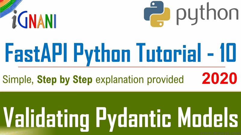 Validating Pydantic Models Using Fields In Fastapi Fastapi Python