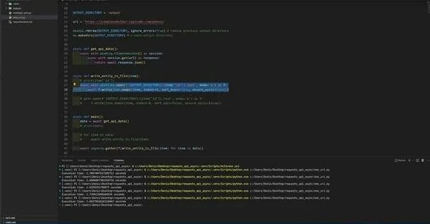 Парсим данные API с помощью Python: requests, asyncio, aiohttp и сохраняем с помощью aiofiles ...