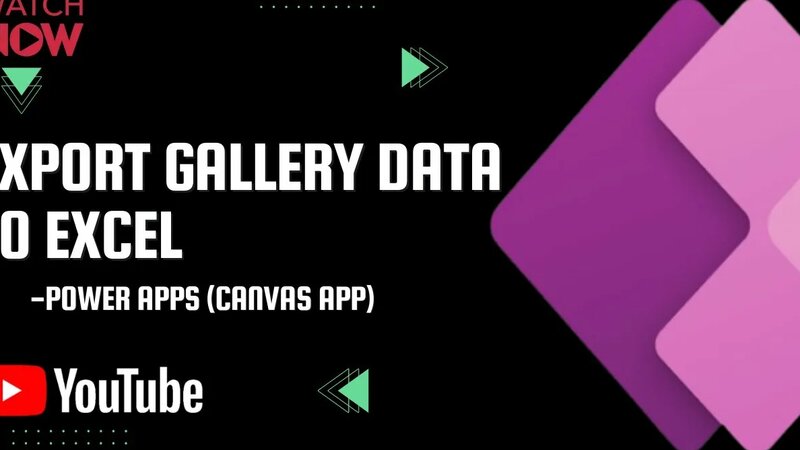 Export Gallery Data to Excel in 1sec | Power Apps | Canvas App | Code Component - Yandex Video ...