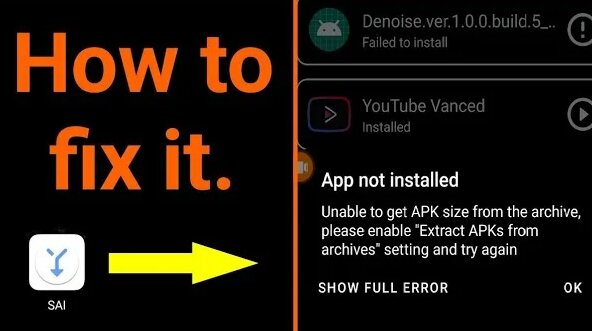 install_failed_no_matching_abis failed to extract native libraries res, =-113 | Split apks ...