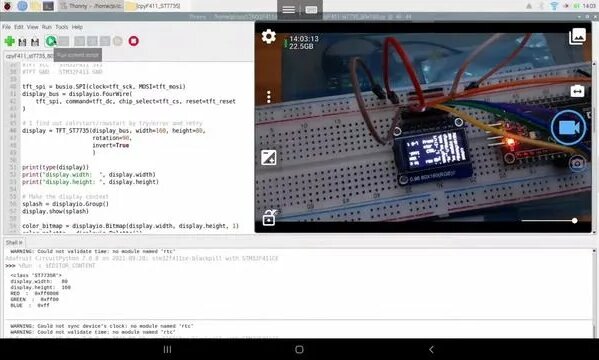 Stm32f411/CircuitPython 7, with SPI St7735 LCD - Смотреть онлайн в поиске Яндекса по Видео