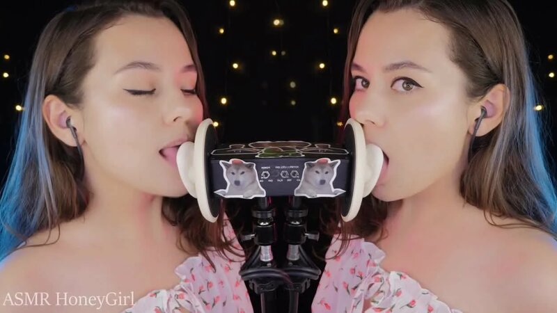 ASMR HoneyGirl / Twin Ear Licking / Облизываю УШКИ White dresses — Видео от ASMR Honey Girl ...