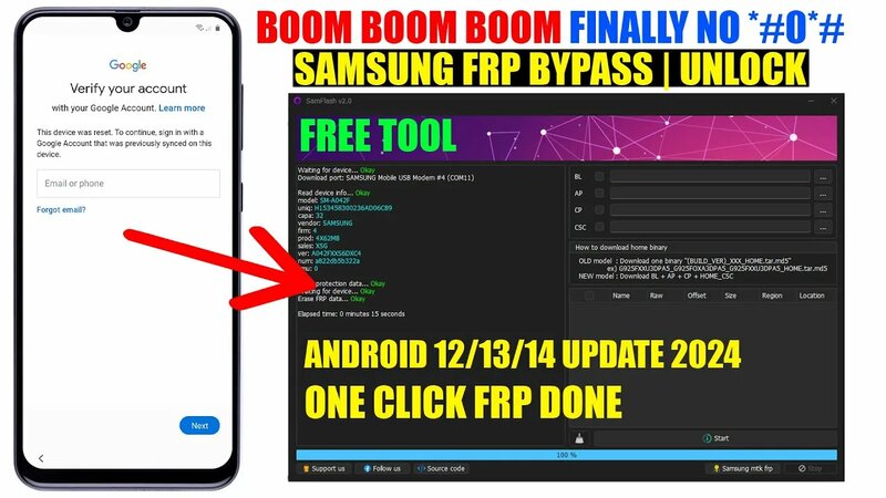 Samsung Frp Tool 2024 All Samsung Android 12 13 14 Frp Bypass Adb Enable Failed Fixed No *#0 ...