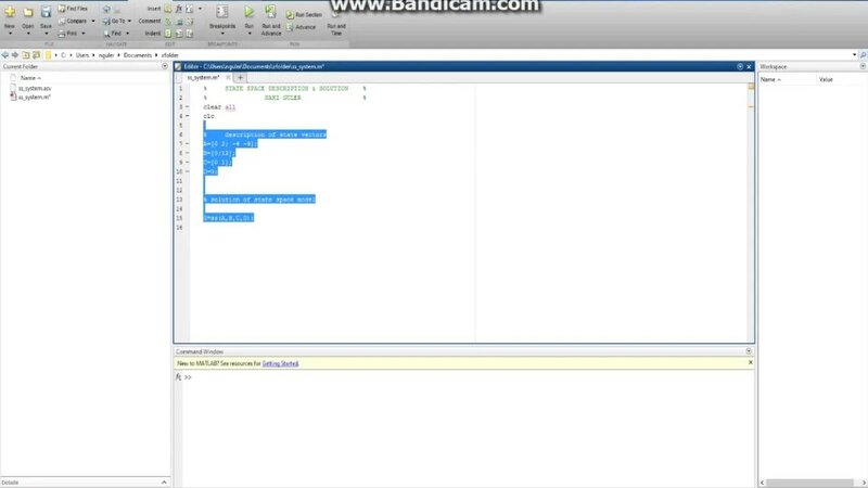 matlab state space modelling and solution / matlab durum uzay analizi - Yandex Video aramada ...