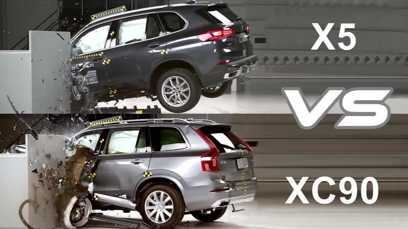 BMW X5 против Volvo XC90 — КРАШ-ТЕСТ — Видео от Avtotaz - Смотреть онлайн в поиске Яндекса по Видео