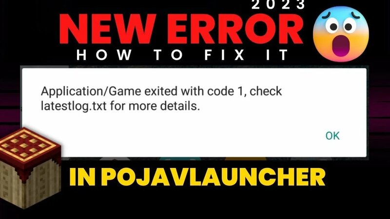 How to fix game exited code 1 in Pojavlauncher (2023) | Pojavlauncher application exited code 1 ...