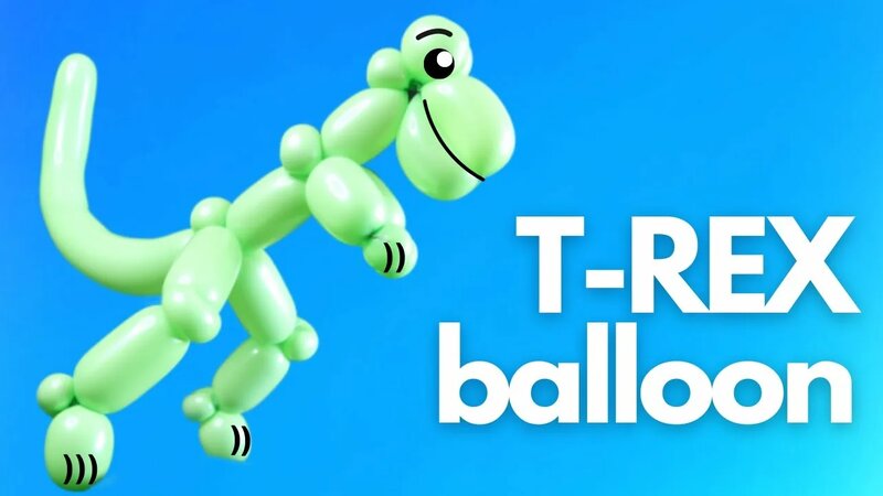 How to Make Dinosaur Balloon Animals for Beginners : T-Rex #trex #dinosaur #balloonfanimal ...