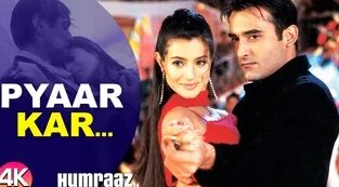 Pyaar Kar Ikrar Kar - 4K Video Bobby Deol, Amisha Patel & Akshaye Khanna Humraaz Hindi Songs ...