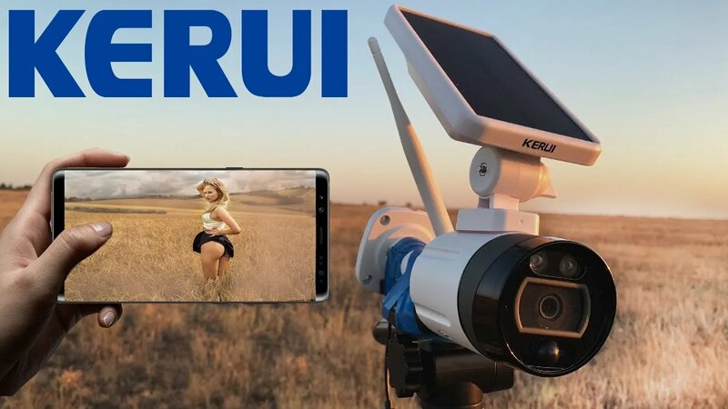 Камера на солнечных батареях от kerui видеонаблюдение без электричества