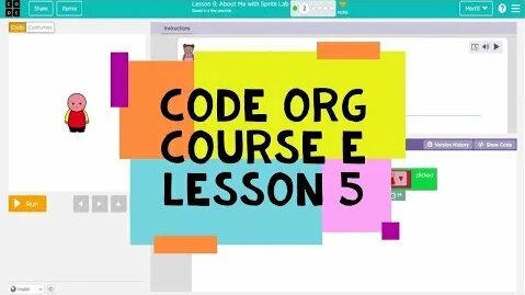 Code.org Course E Lesson 9 About Me with Sprite Lab Answers - Code org Lesson 9 - Yandex Video ...