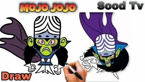 Mojo jojo 3D Drawing 2021 | How to draw Mojo jojo | Mozo jojo (powerpuff girls) by Sood Tv ...